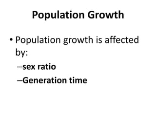 Population demography and dynamics | PPTX