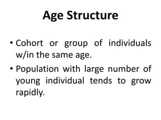 Population demography and dynamics | PPTX
