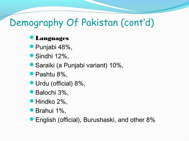 Demography &Population of pakistan | PPT