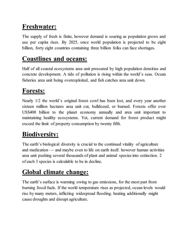 Population development and environment | DOCX | Agriculture | Industries