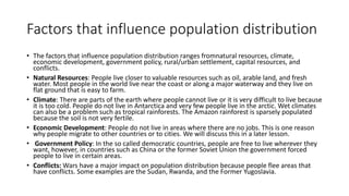 Population distribution. Human Geography | PPTX