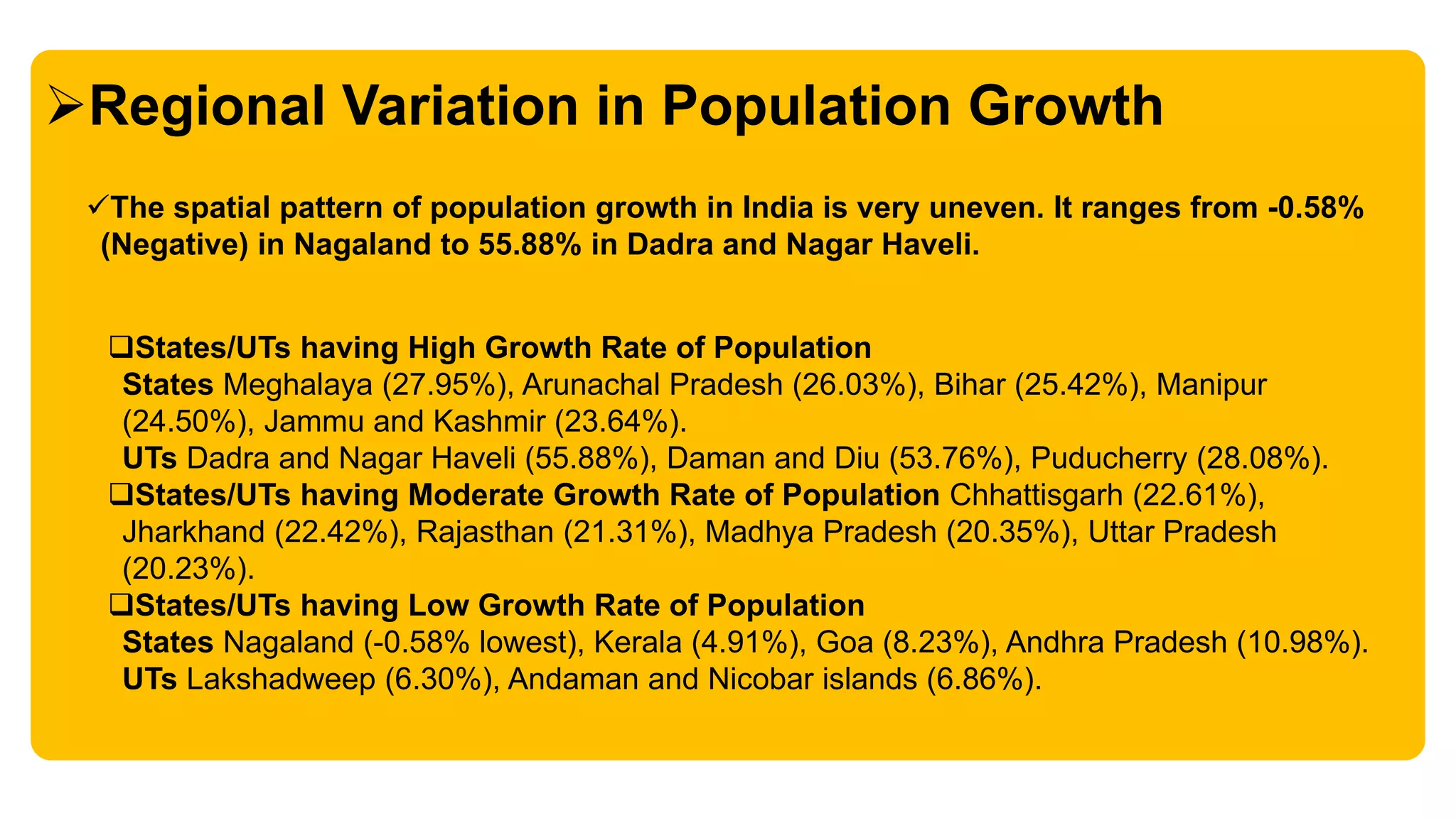 Population distribution, density, growth and composition | PPTX