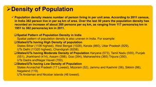 Population distribution, density, growth and composition | PPTX