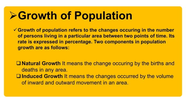Population distribution, density, growth and composition | PPTX ...