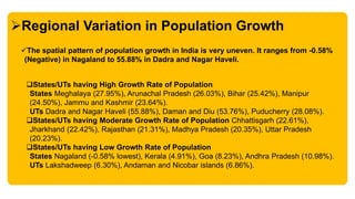 Population distribution, density, growth and composition | PPTX