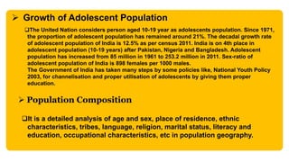 Population distribution, density, growth and composition | PPTX