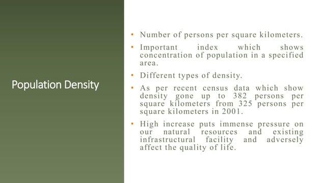 Population distribution in India and Factors affecting the distribution ...