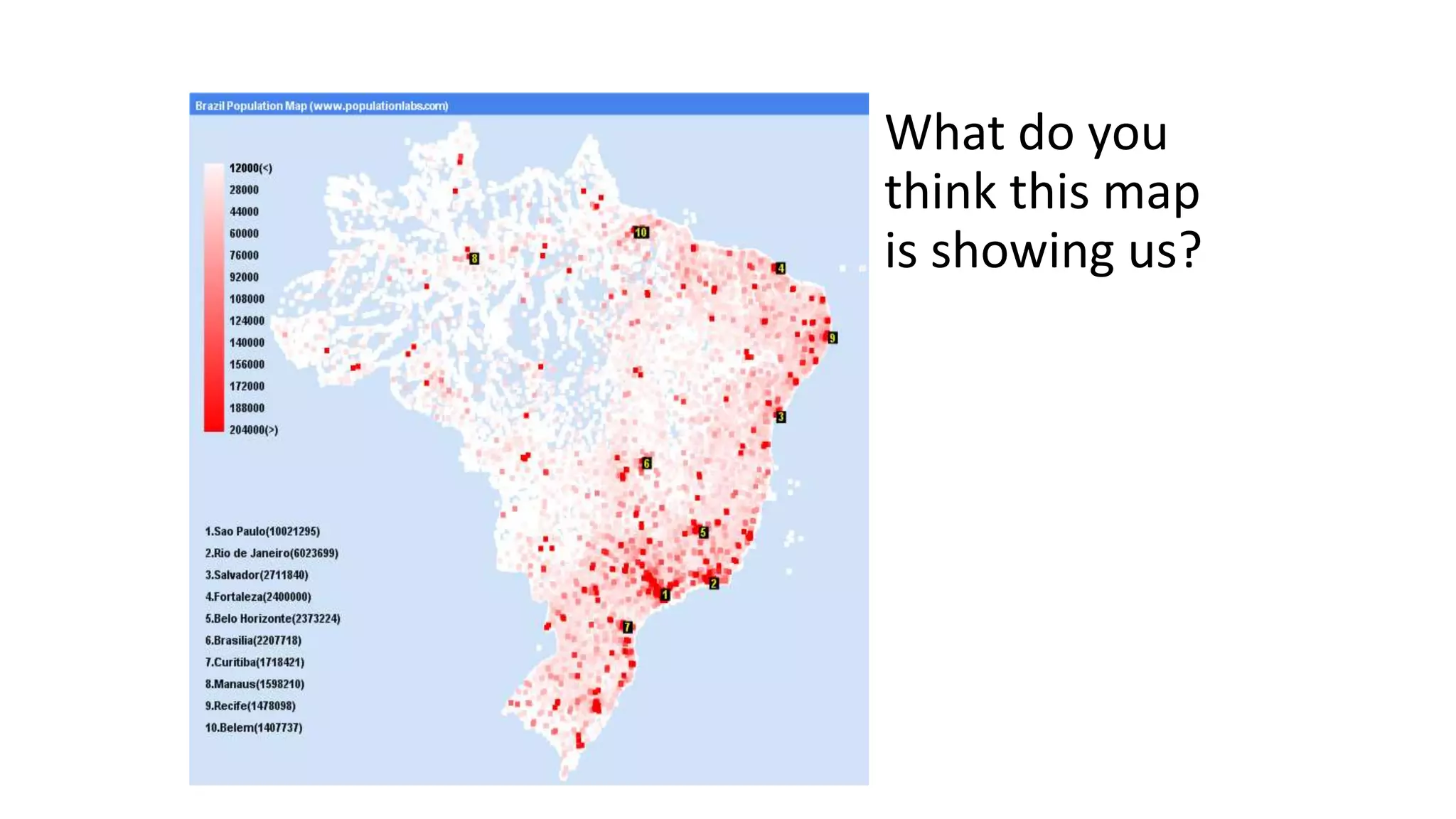 Population distribution of brazil | PPT