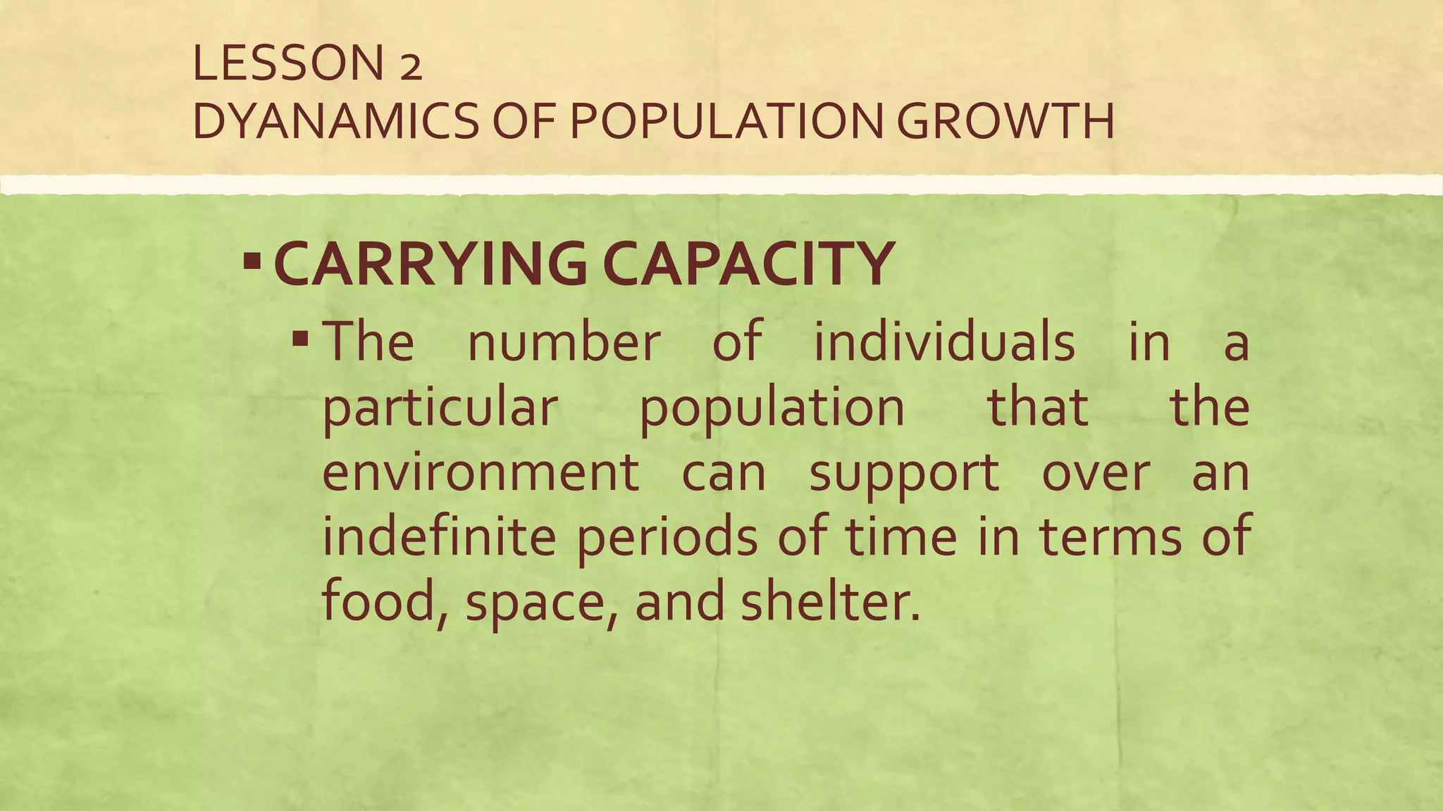 Population Dynamics | PPTX