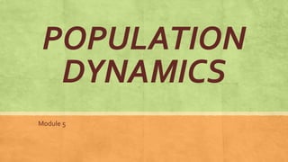 Population Dynamics | PPTX