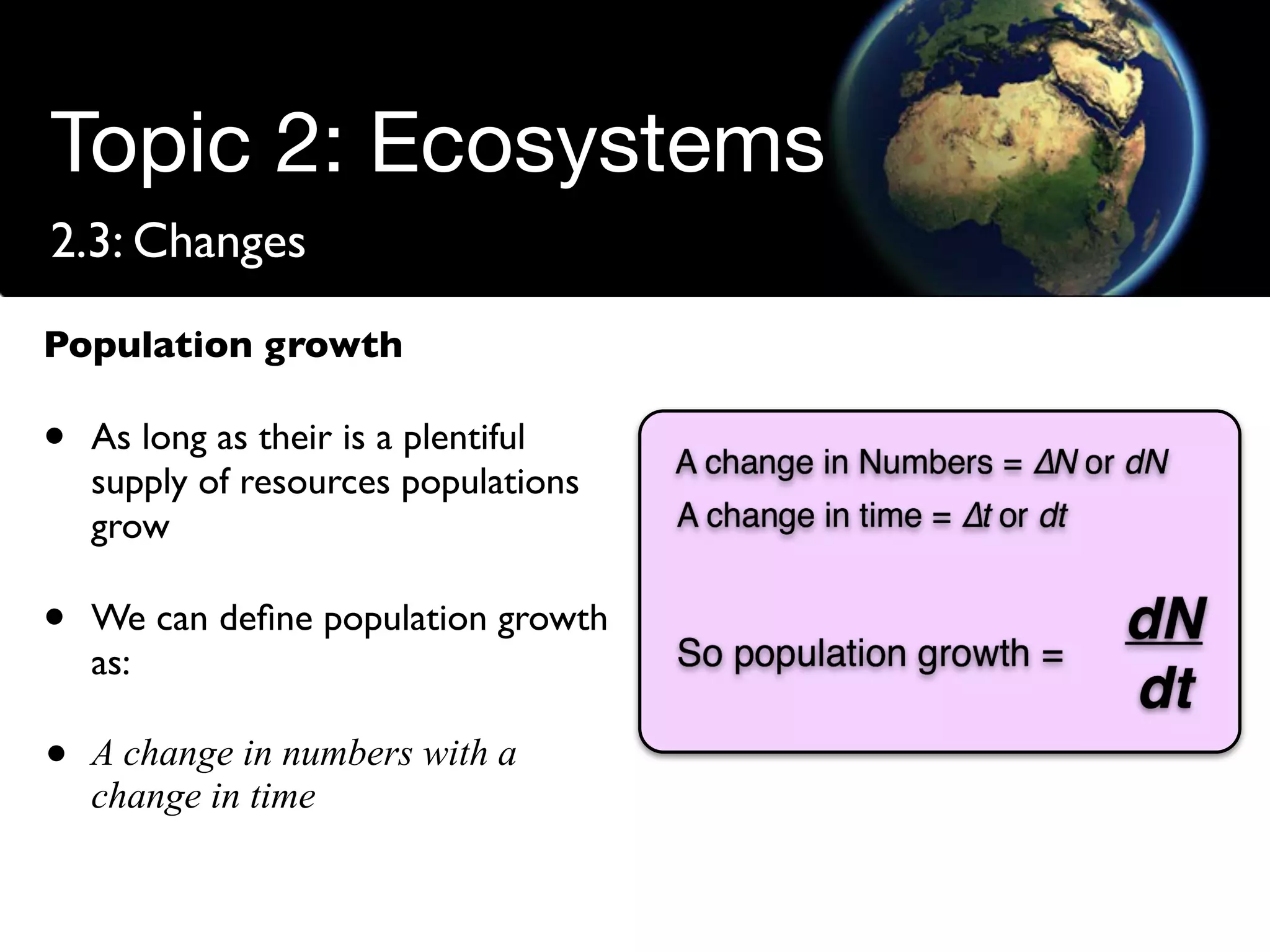 Population Dynamics | PPT