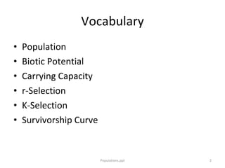 Population dynamics | PPT