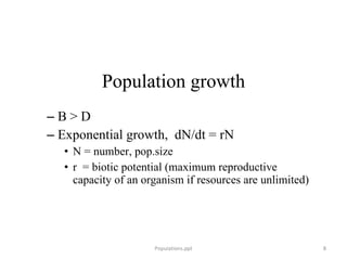 Population dynamics | PPT