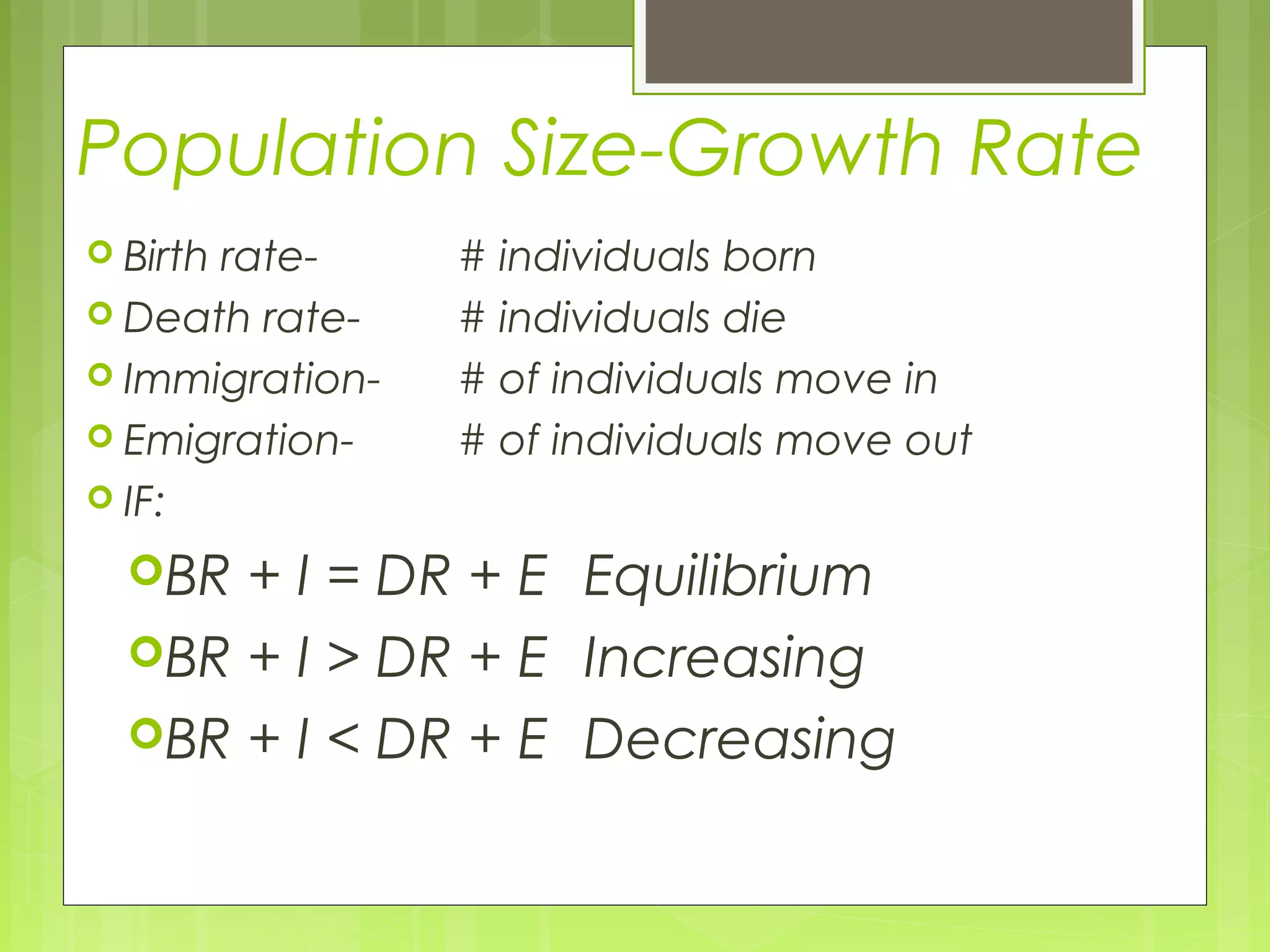 Population dynamics | PPT