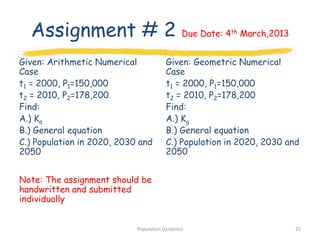 Population Dynamics | PPT