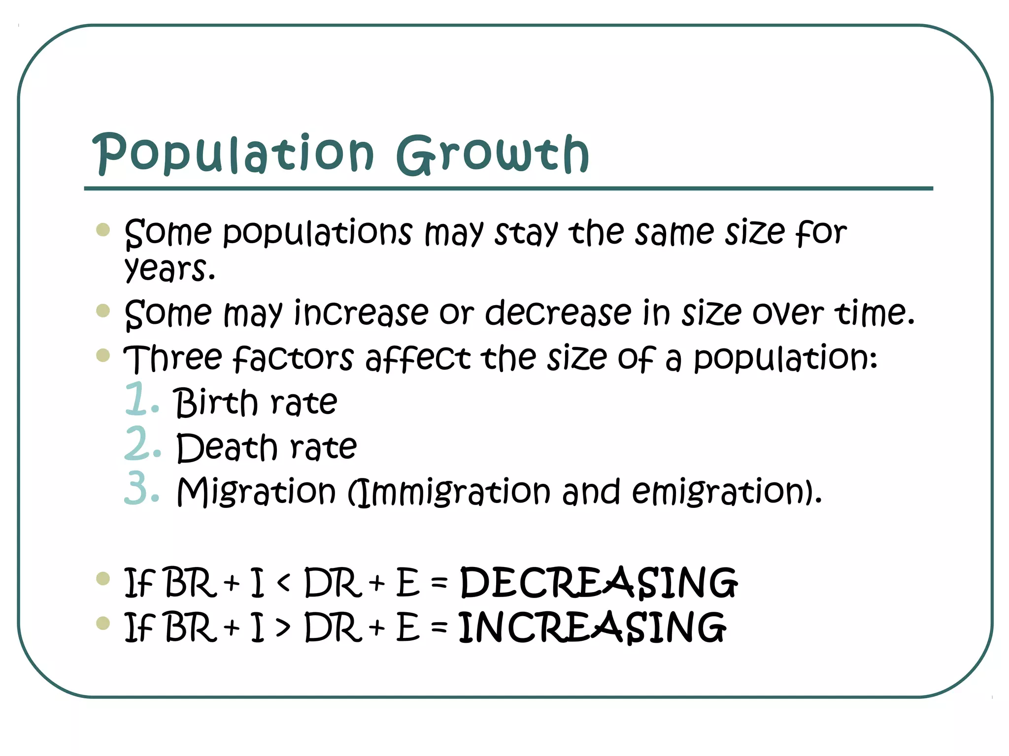 Population dynamics | PPT