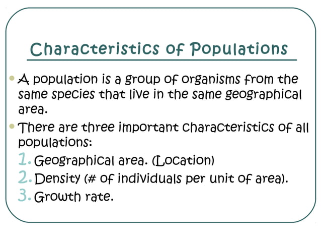 Population dynamics | PPT