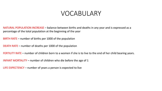 AS Human Geography - Population dynamics | PPT