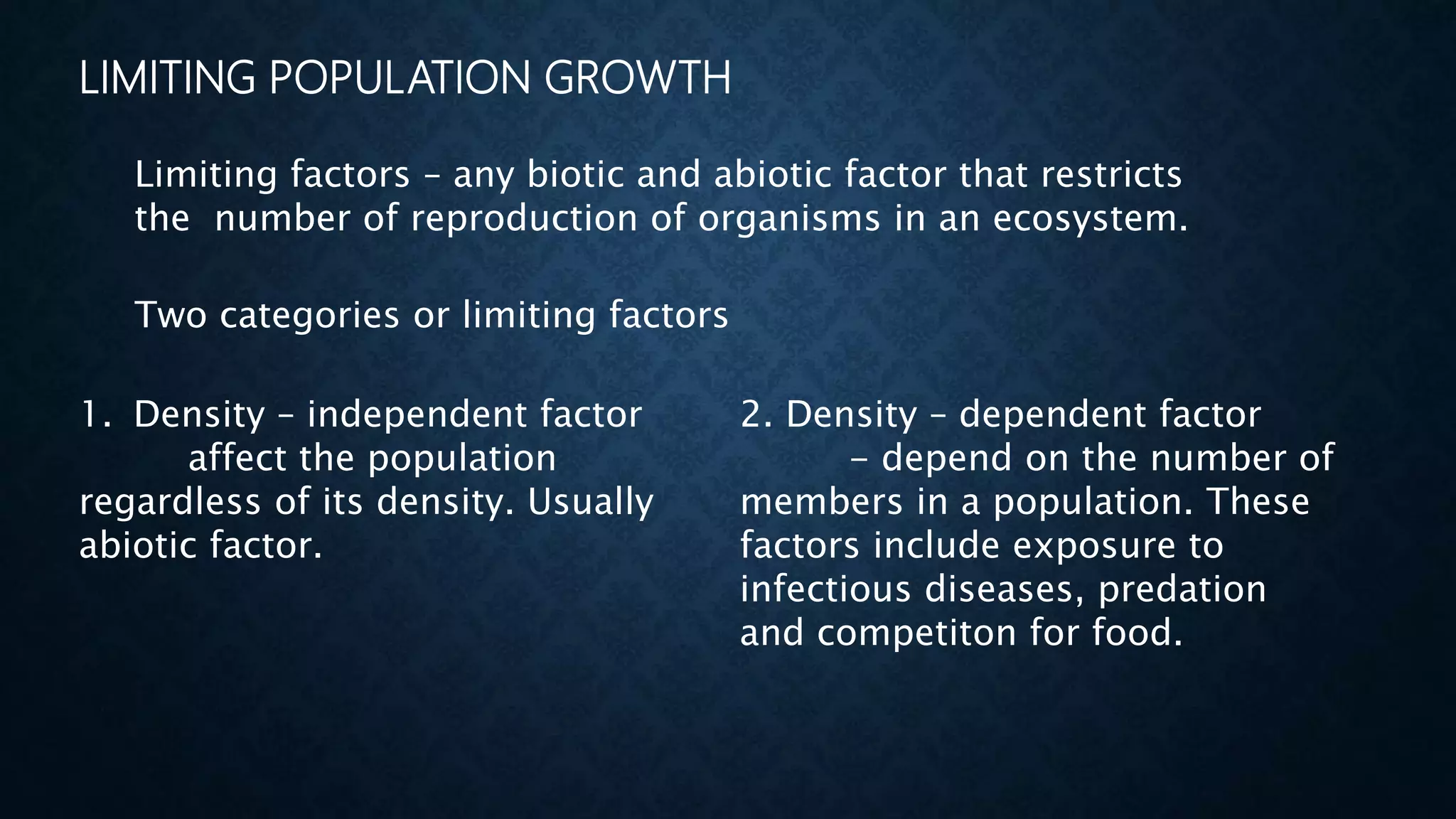 Population dynamics | PPTX