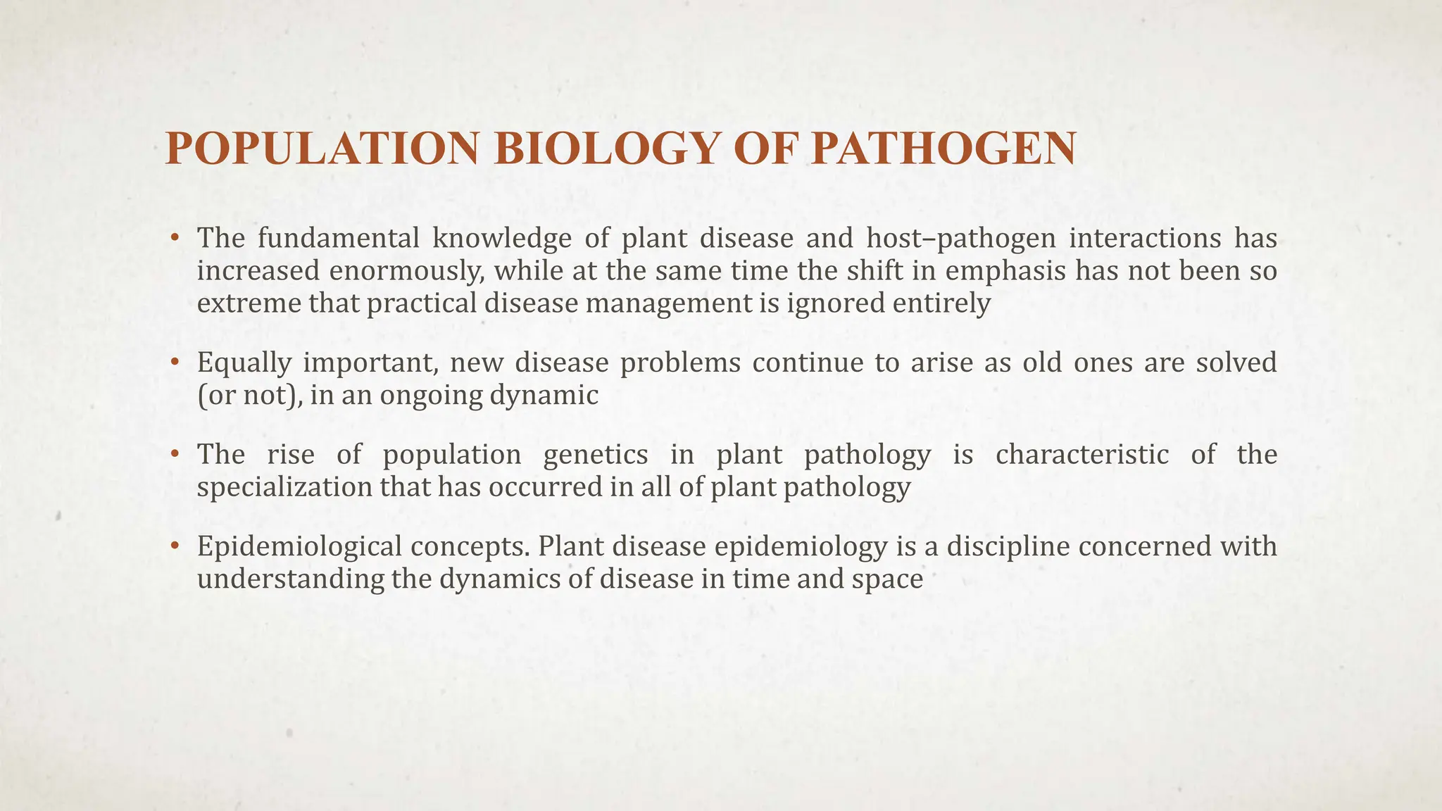 INOCULUM DYNAMICS, POPULATION BIOLOGY OF PATHOGEN | PPTX