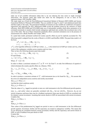 Population dynamics and economic growth in sub saharan africa | PDF
