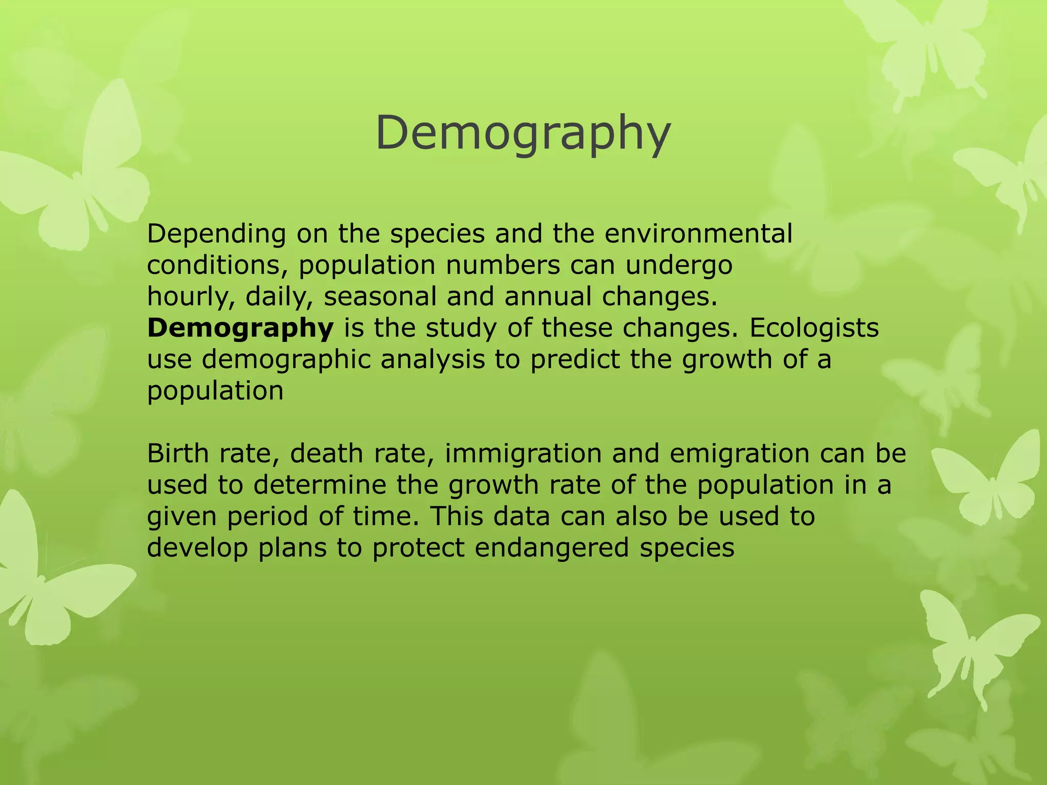 Population dynamics presentation | PPTX