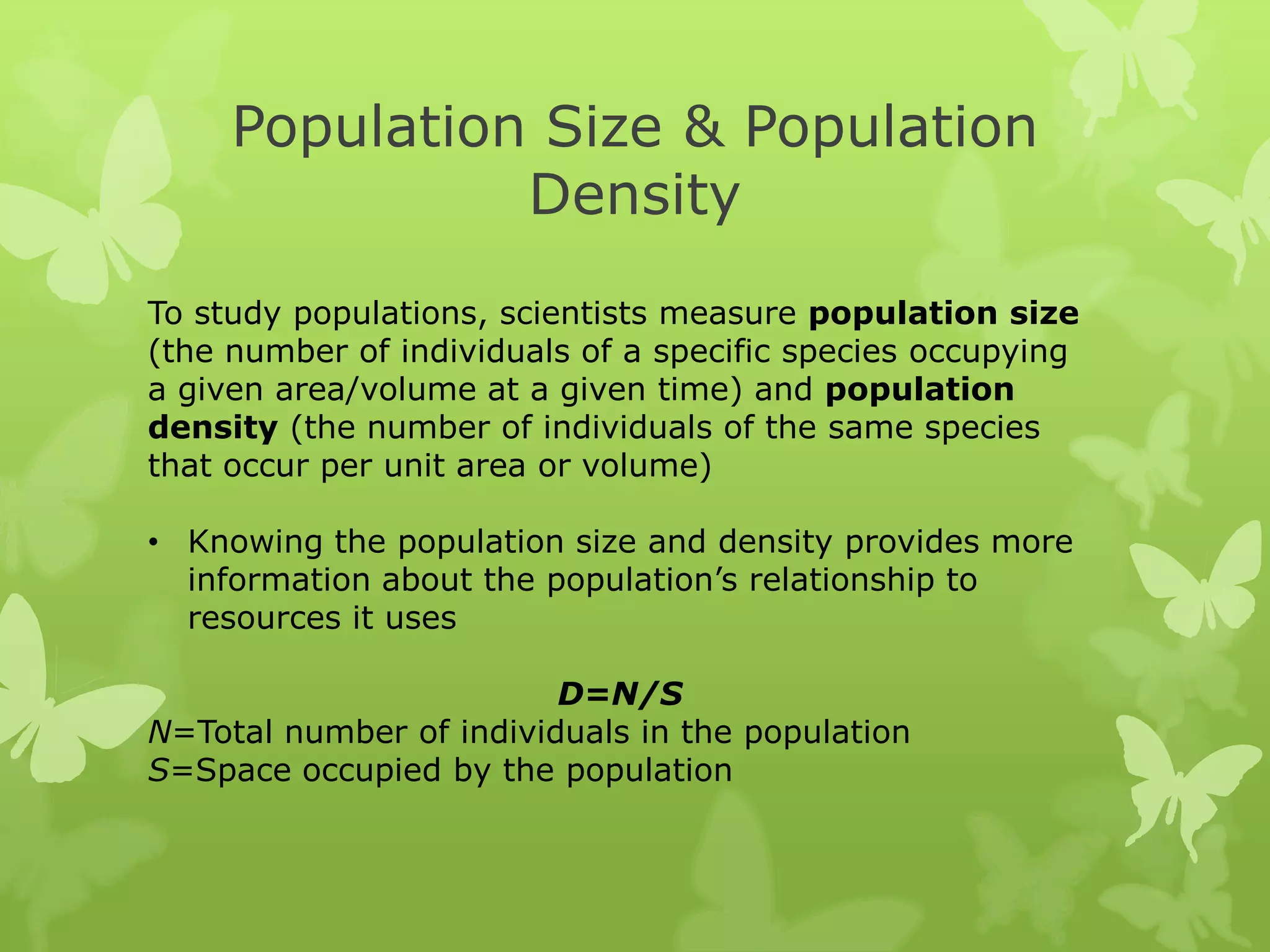 Population dynamics presentation | PPTX