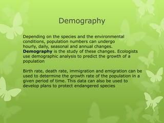 Population dynamics presentation | PPTX
