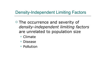 Population ecology | PPT | Environment | Science