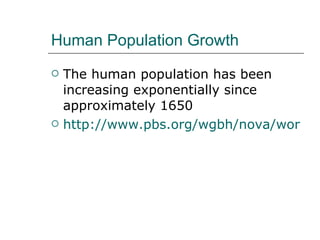 Population ecology | PPT | Environment | Science