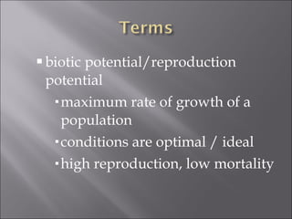 Population ecology | PPT | Science