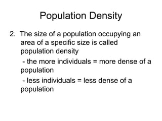 Population ecology 2.07