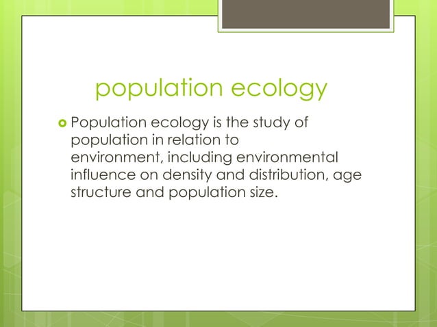 Population ecology grade 10 | PPT | Free Download