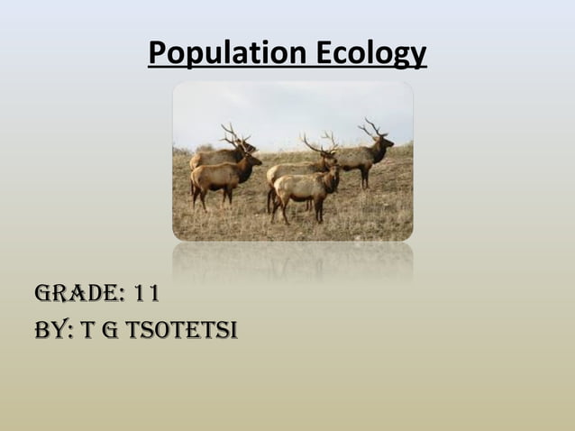 Population ecology | PPT