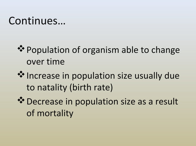 Population ecology | PPT