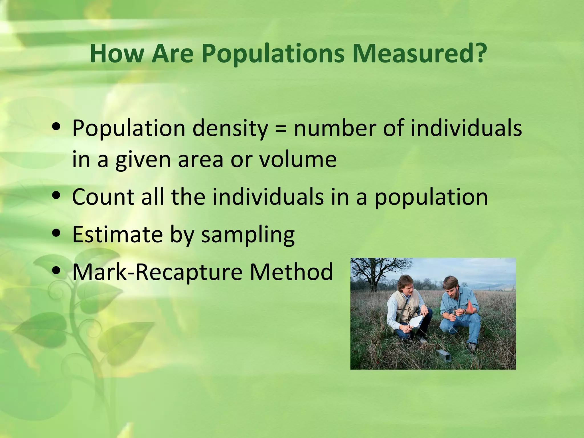 Population ecology | PPT | Biological Sciences | Science