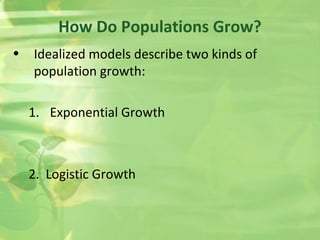 Population ecology | PPT | Biological Sciences | Science