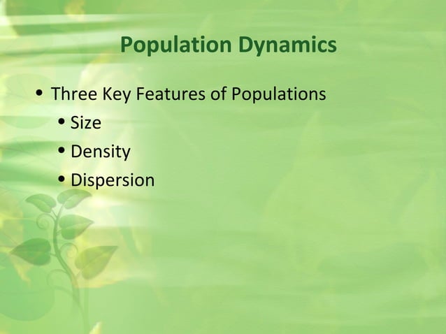 Population ecology | PPT