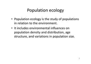 Population ecology | PDF