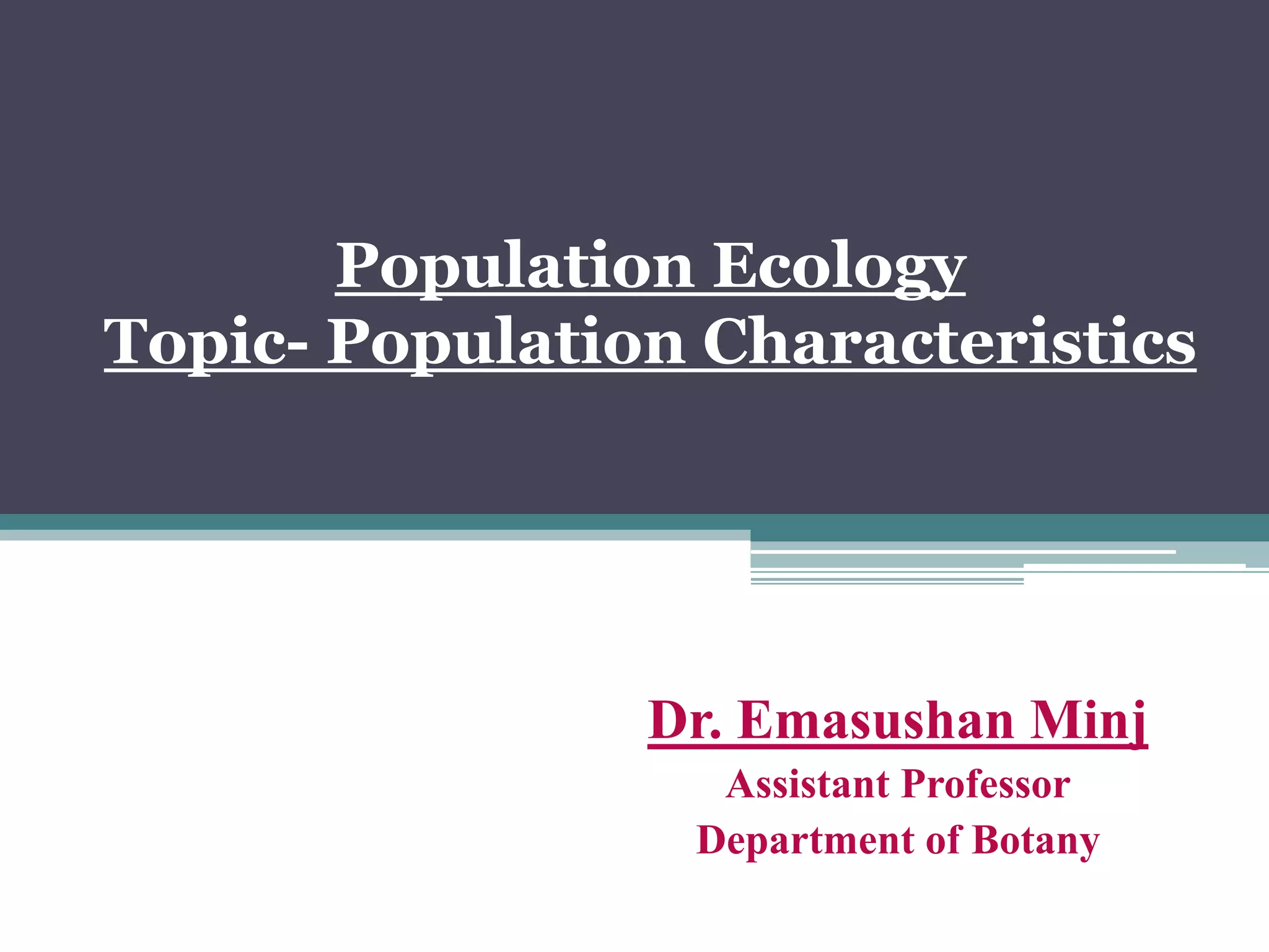 Population ecology | PPTX
