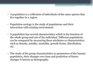 Population Ecology Examples
