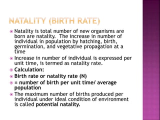 Population ecology | PPTX | Biological Sciences | Science