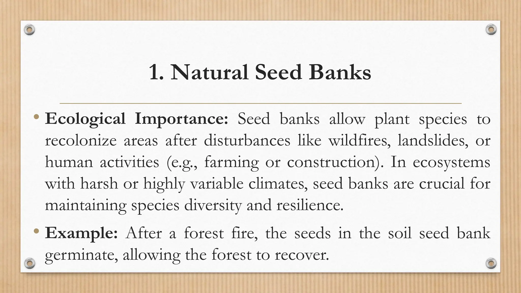 Population Ecology (Seed Bank and Seed Dispersal) | PPT