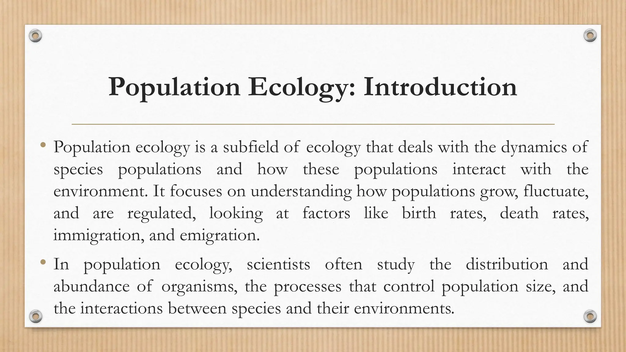 Population Ecology (Seed Bank and Seed Dispersal) | PPT