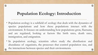 Population Ecology (Seed Bank and Seed Dispersal) | PPTX