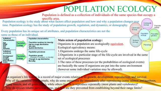 Population Ecology and major characteristics of population | PPT