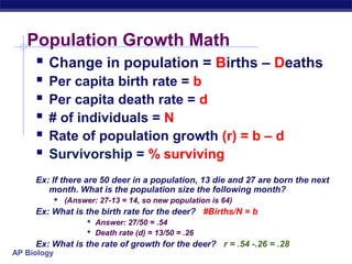 Population ecology 2014 | PPT