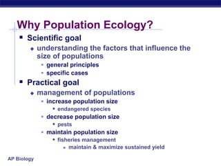 Population ecology 2016 ppt | PPT