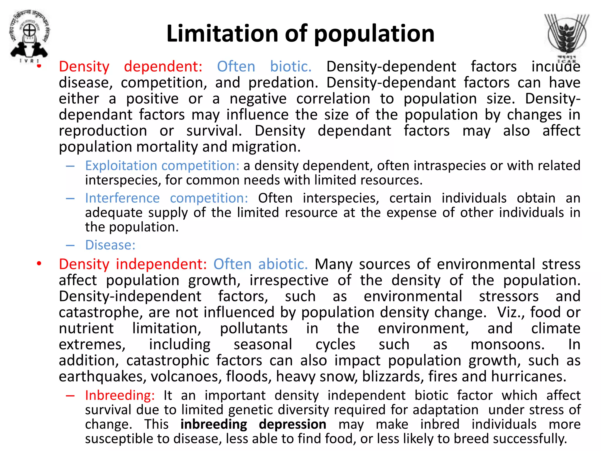 Population ecology for epidemiologists | PPTX