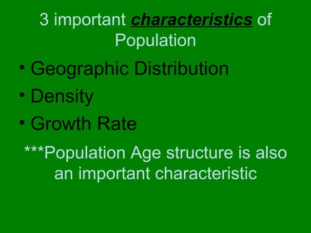 Population Ecology Intro | PPT